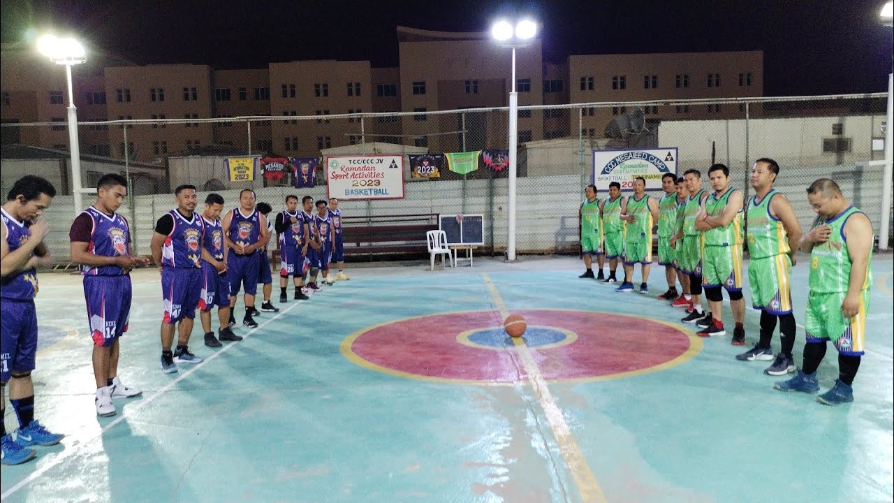 Championship basketball game at Doha Qatar.. Qatar legacy vs UMRP ...