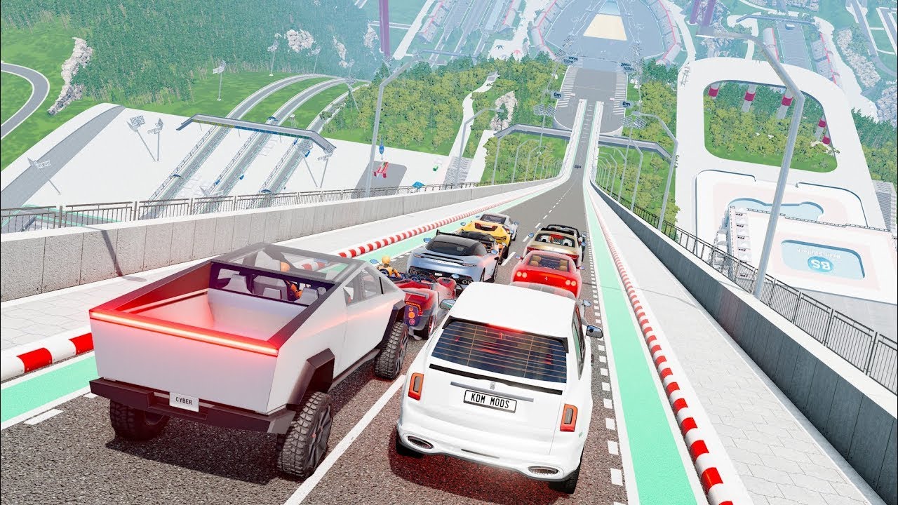 Big Ramp Car Jumps #2 – BeamNG Drive | CRASH show - YouTube