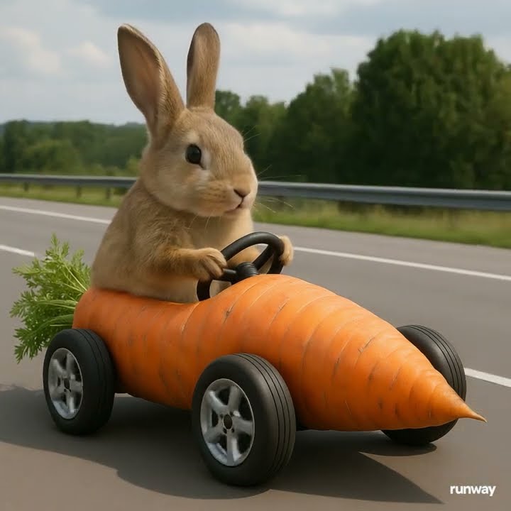 This is driving a carrot car - YouTube
