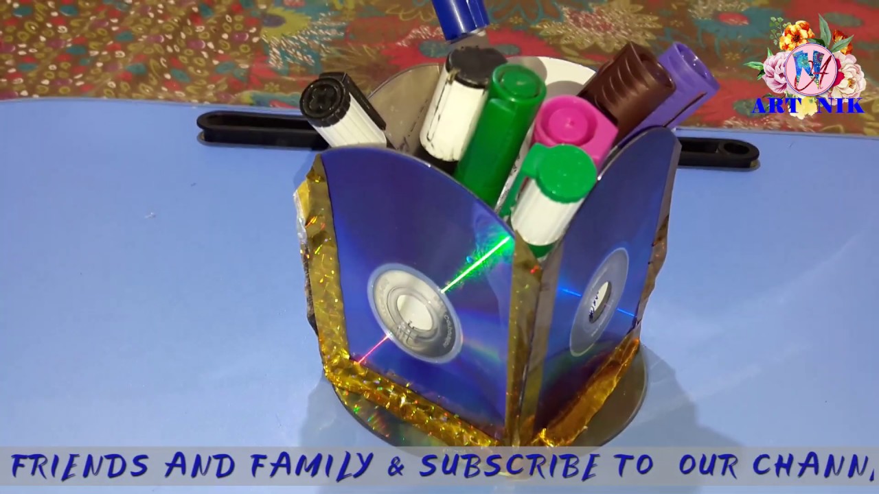 PEN STAND AT HOME USING JUNK OR WASTE - YouTube