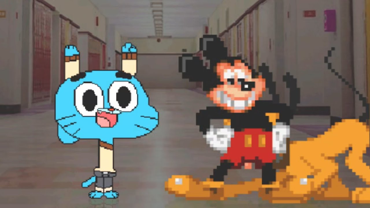GUMBALL TEAM UP WITH MICKEY MOUSE W/ PLUTO | AGGRESSIVE MODE IN SURVIVAL MODE - YouTube