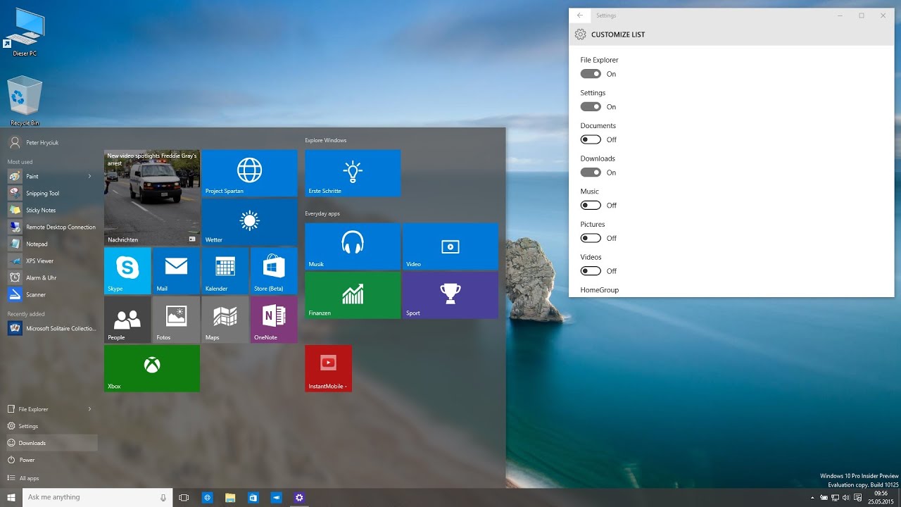 Windows 10 Build 10125 - Neuerungen der geleakten Version (Deutsch ...