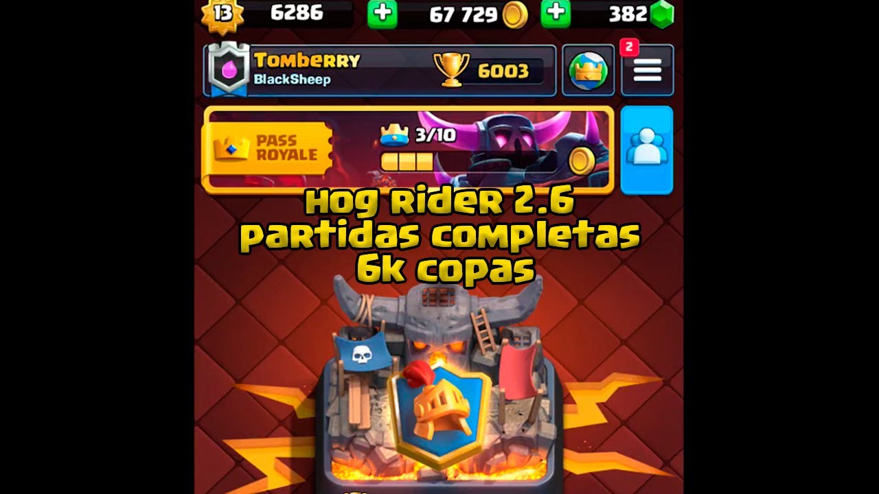 Hog rider 2.6 vs Hog rider 2.6 , Golem y Chocero CLASH ROYALE - YouTube