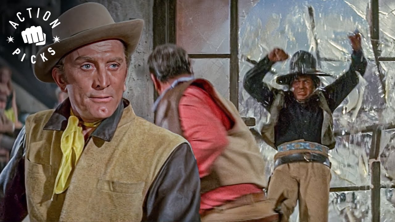 Cowboy Bar Fight Breaks Out (Kirk Douglas) | The War Wagon (1967) - YouTube