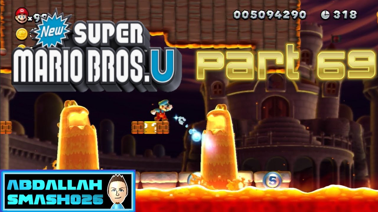 Let's Play New Super Mario Bros U for WiiU - Part 69 - W8-2 "Magma ...