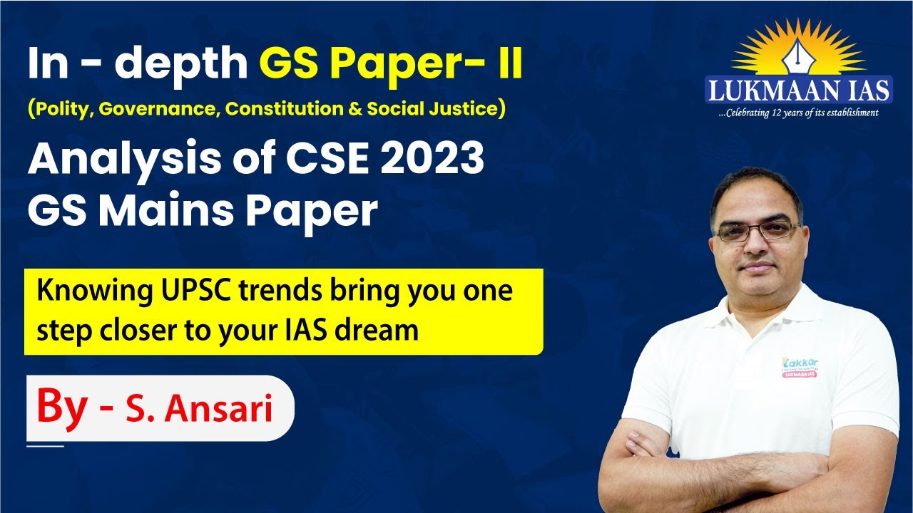 GS Paper II (Polity, Governance, Constitution & Social Justice) Paper ...