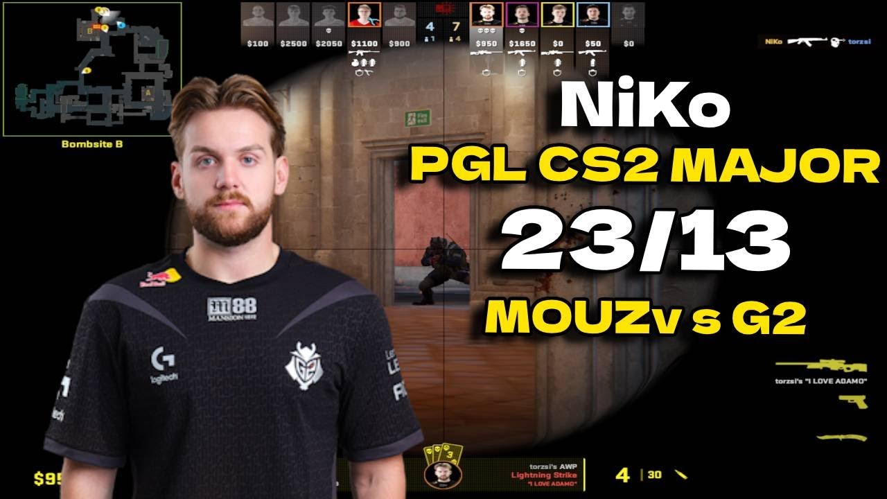 CS2 POV G2 NiKo (23/13) vs MOUZ (Inferno) PGL CS2 Major Copenhagen 2024 ...