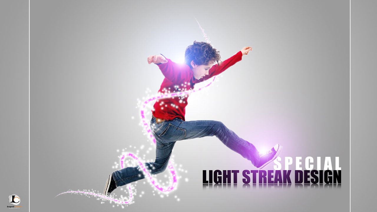 Photoshop tutorial: | Creative | Special | light | streak | design in ...