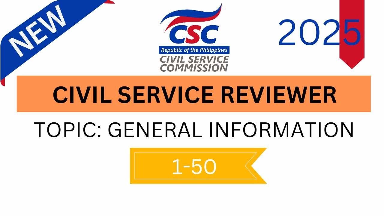 Civil Service Reviewer 2025 General Information - YouTube