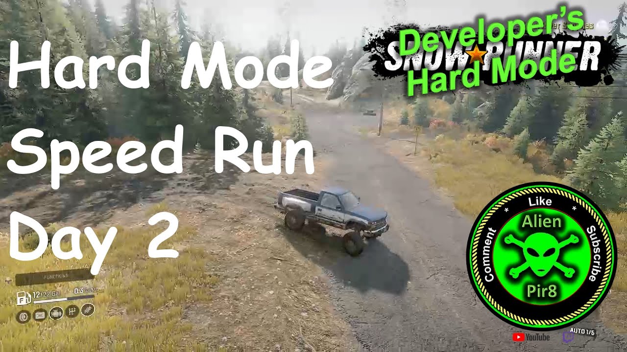 SnowRunner Hard Mode Speed Run Day 2 - YouTube