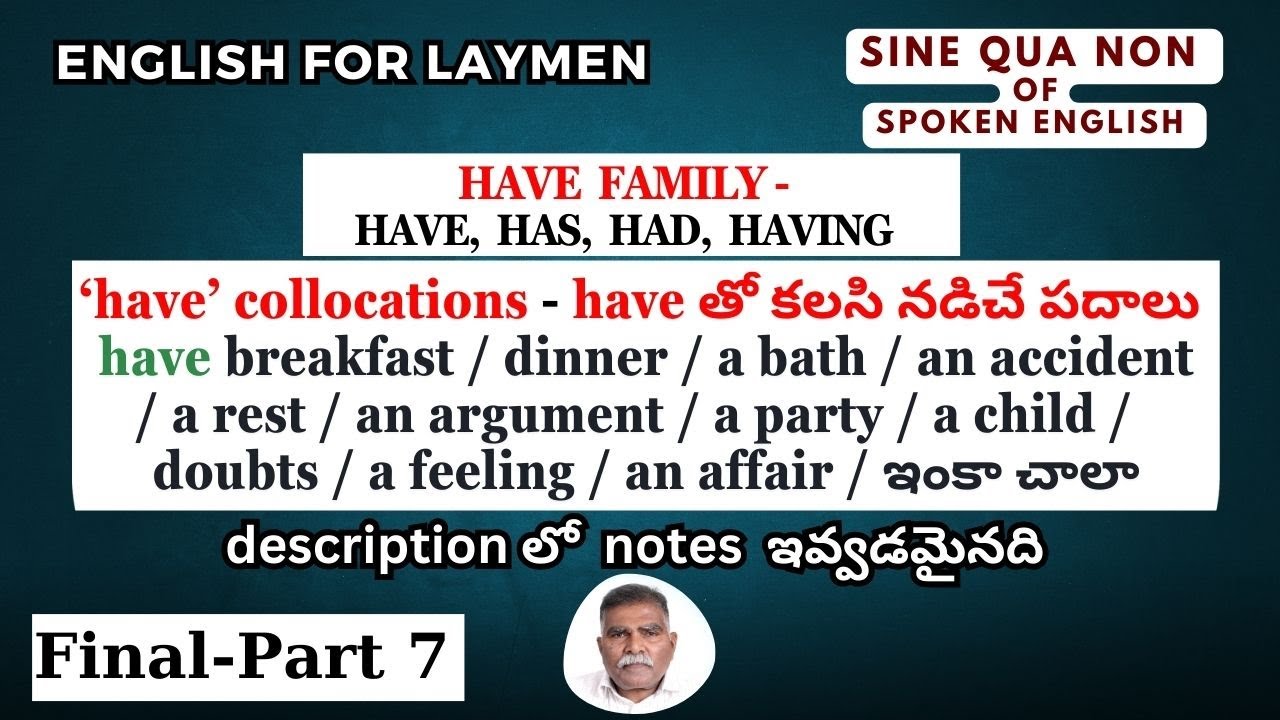 Episode 79: Have has had having - Have family - final part 7 #Spoken ...