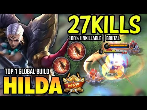 HILDA BEST BUILD 2023 | BUILD TOP 1 GLOBAL HILDA GAMEPLAY | MOBILE ...