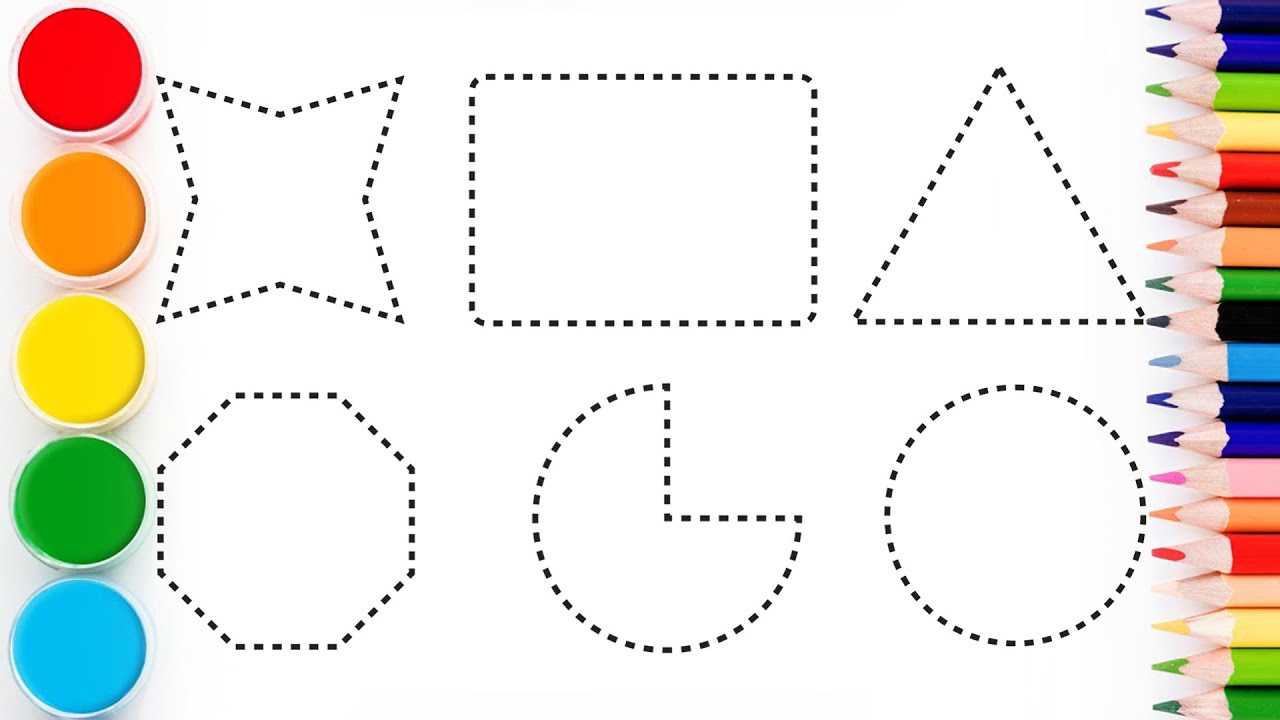 How to draw simple 2d geometric shapes | step by step - YouTube