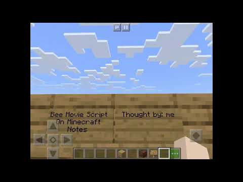 Playing the whole bee movie script on Minecraft notes (NOT CLICKBAIT ...