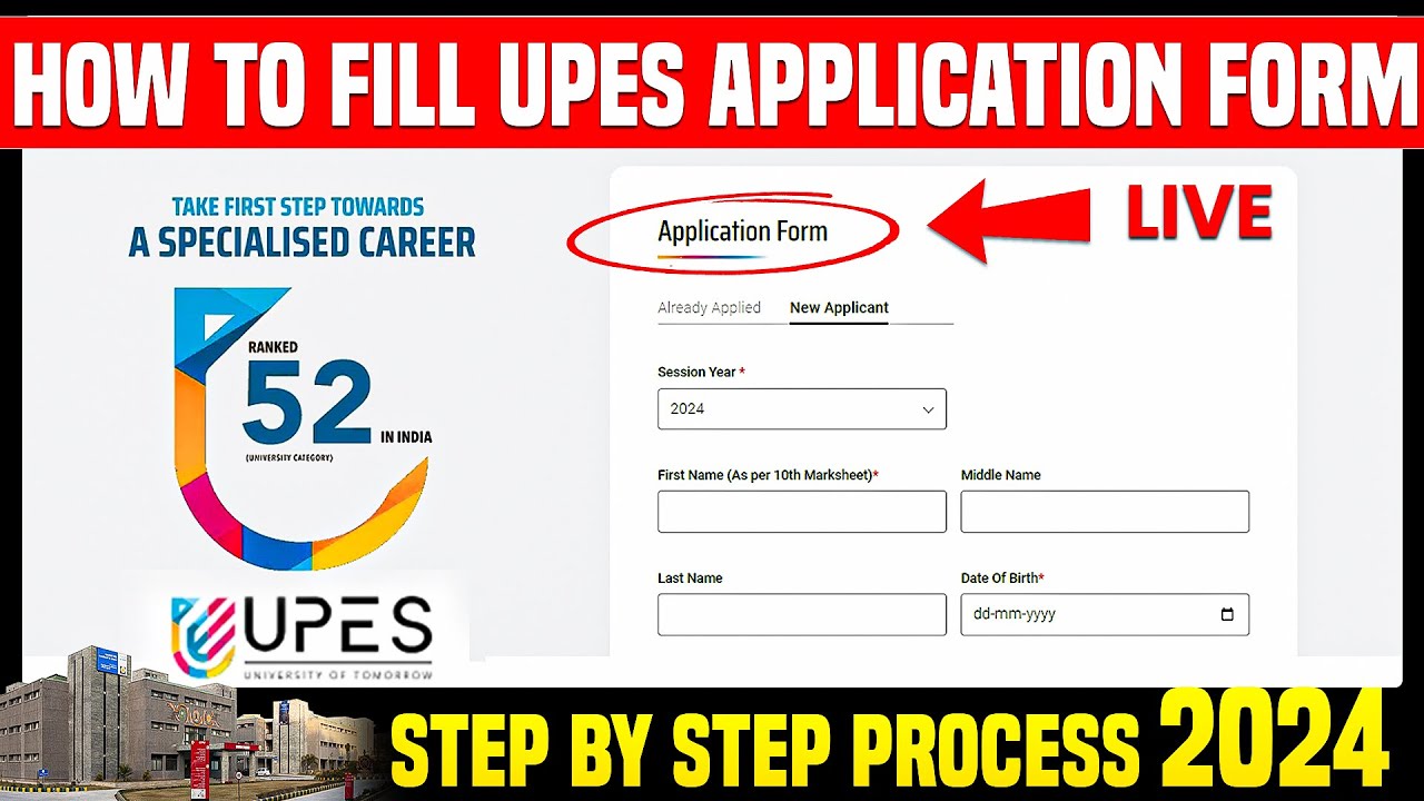 UPES Admission Form Filling Process 2024 | UPES Dehradun - YouTube