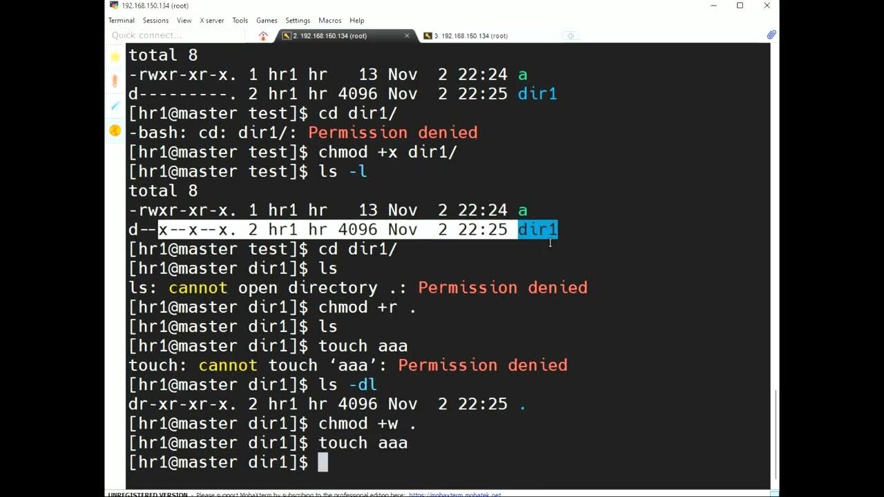 Unix commands File Permissions ( Part 7 ) - YouTube