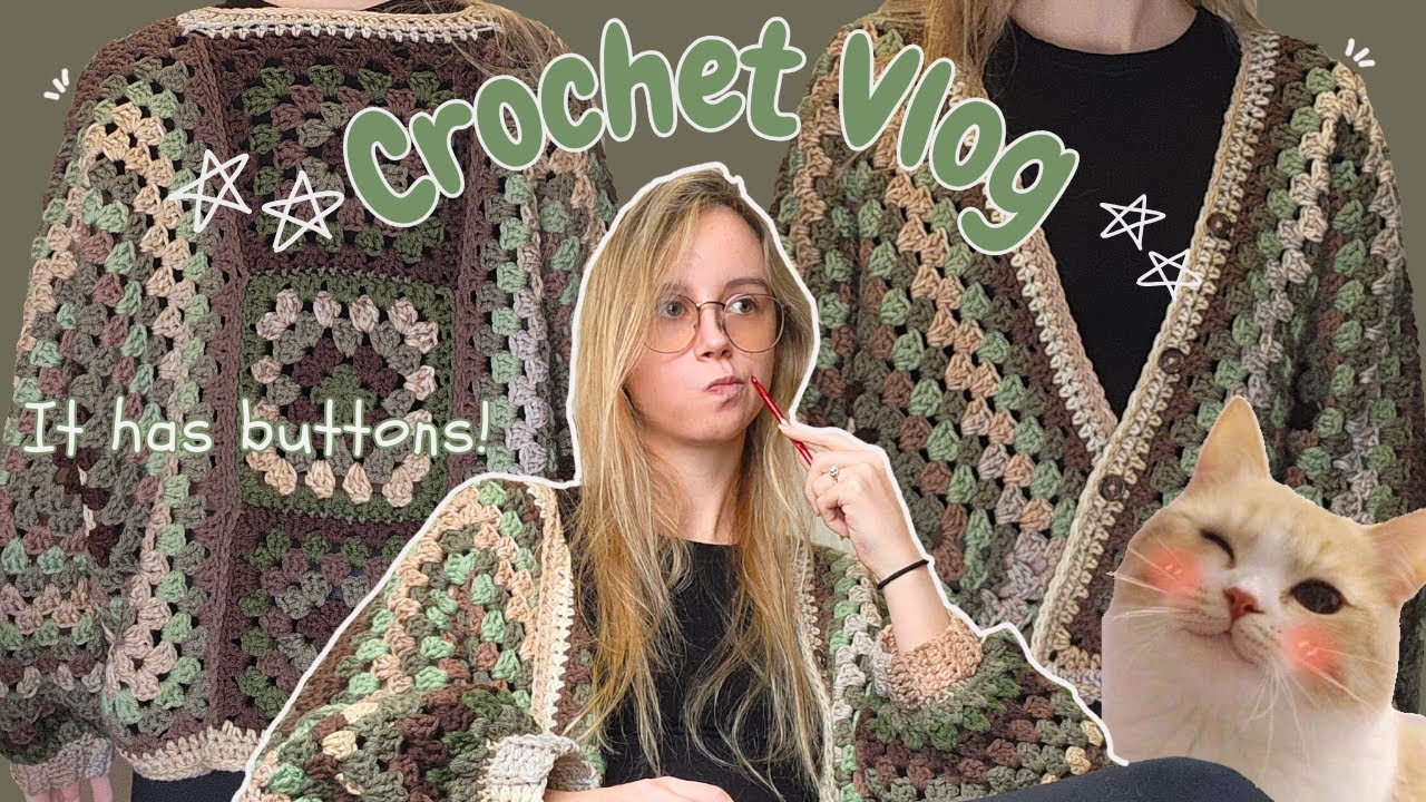 Making my FIRST hexagon granny cardigan! | Crochet Vlog - YouTube