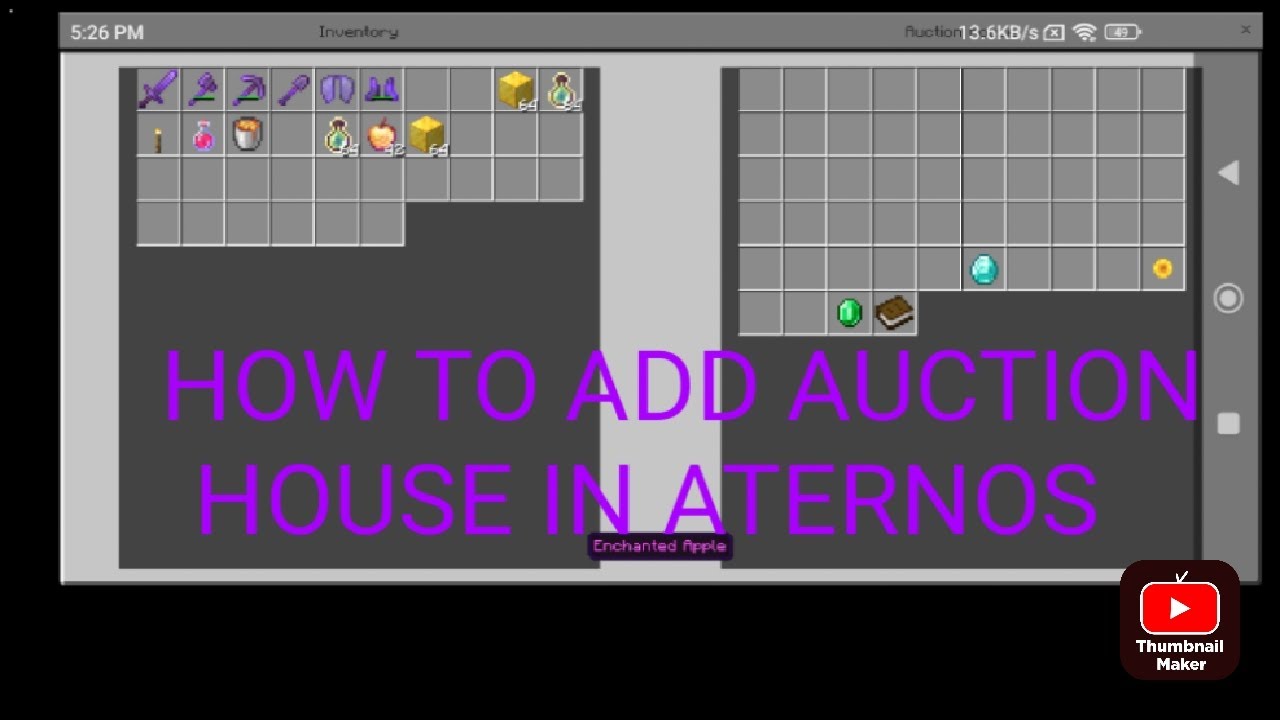 HOW TO ADD AUCTION HOUSE IN ATERNOS #minecraft - YouTube