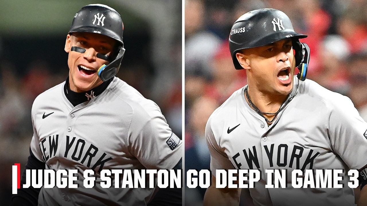Aaron Judge and Giancarlo Stanton go BACK-TO-BACK in Game 3 for Yankees ...