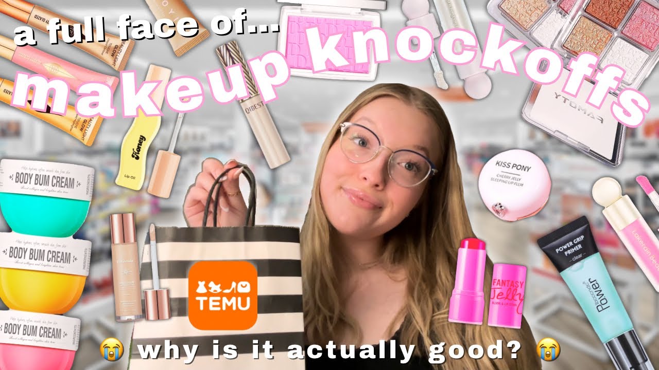 doing a full face ONLY using viral makeup KNOCKOFFS… are they better ...