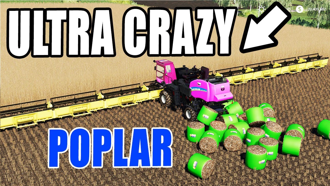 Farming Simulator 19: ULTRA CRAZY!! VERY VERY LONG POPLAR CUTTER ...