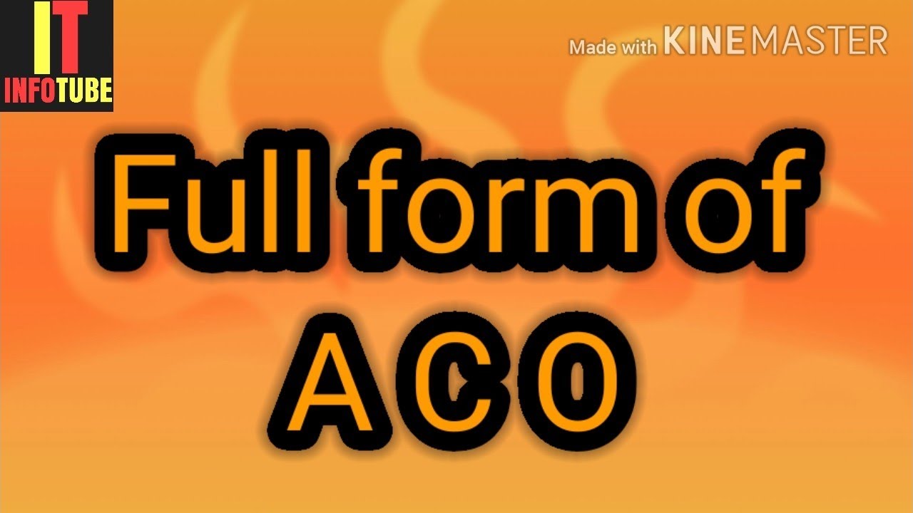 Full form of ACO | what is ACO - YouTube