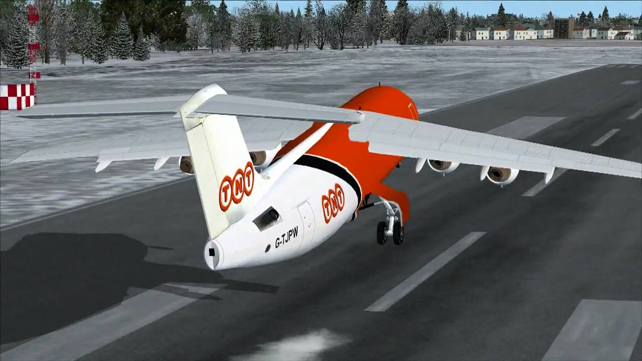 FSX British Aerospace 146-300 TNT - YouTube