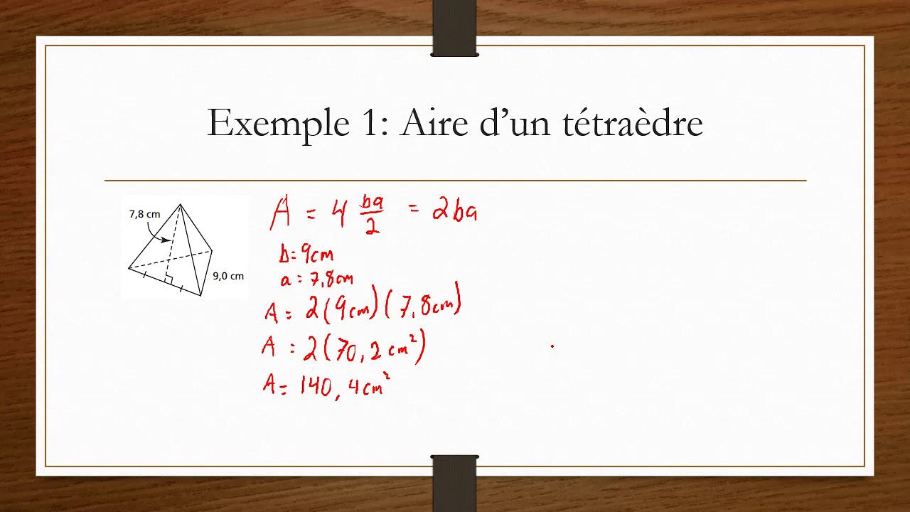 M1 7 Aire des Pyramides et Cônes - YouTube