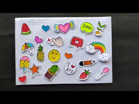 How to make stickers at home idea | Handmade stickers easy idea | DIY ...