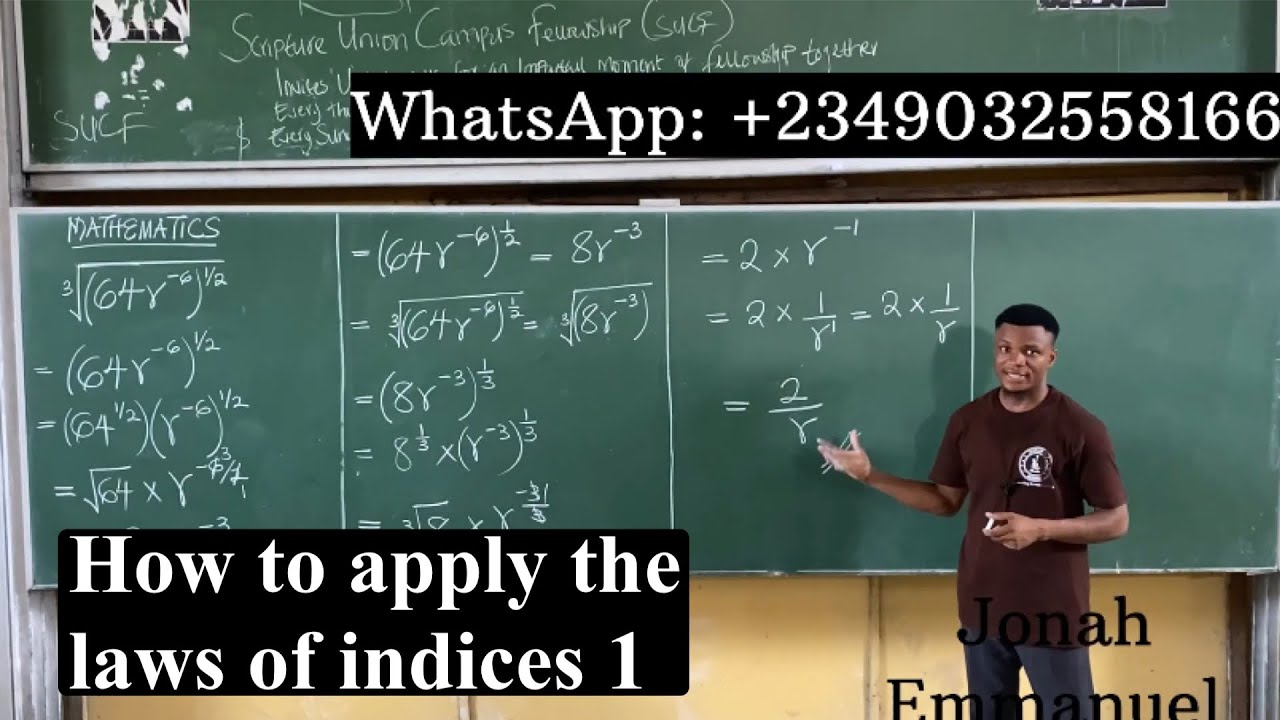 Indices 2 | How to apply the Laws of Indices | Indices Examples # ...