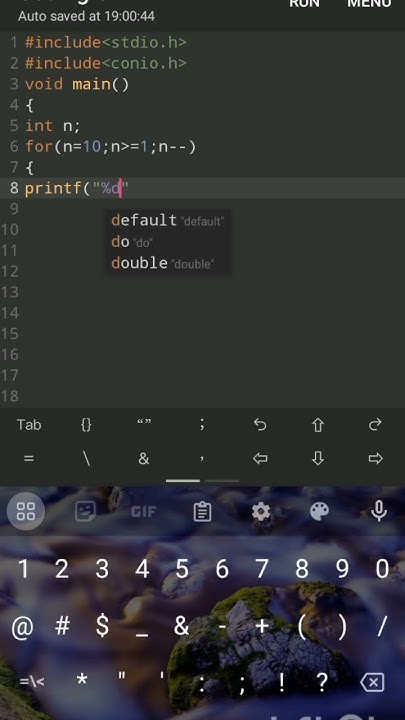 A program how to print reverse(backward) counting by using for loop in ...