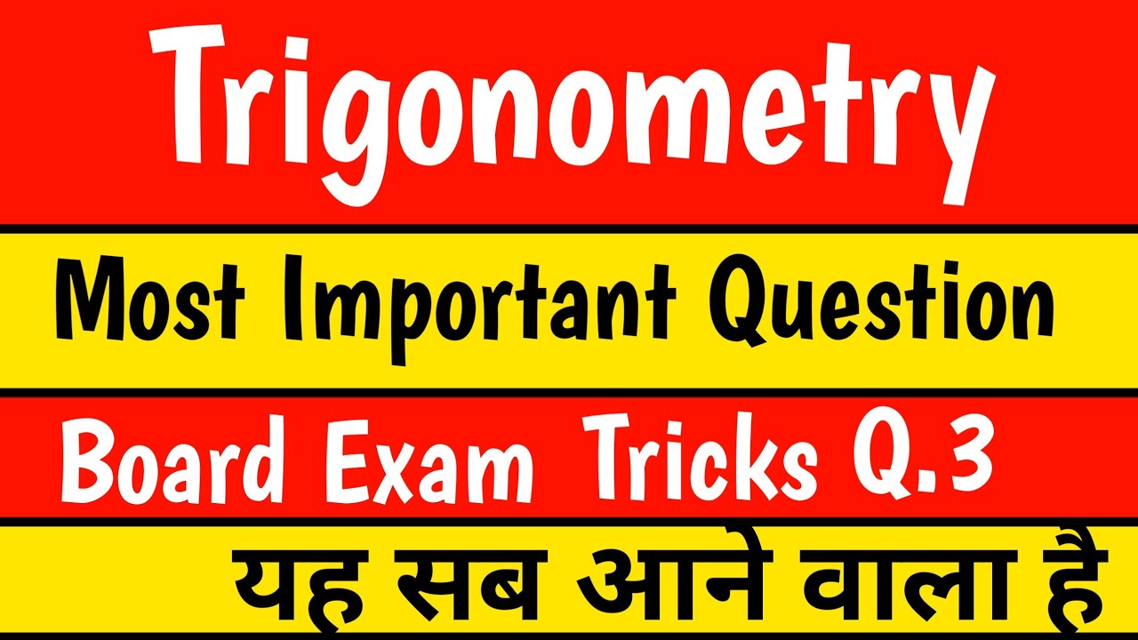 Trigonometry most important question 2023 | geometry trigonometry most ...