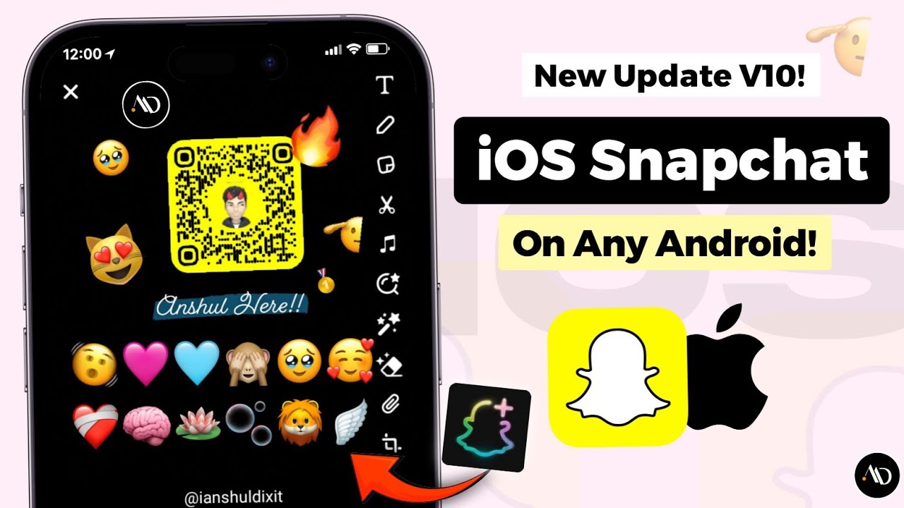 iOS Snapchat on Android Latest Version 2024| With iOS EMOJIS & Dark ...