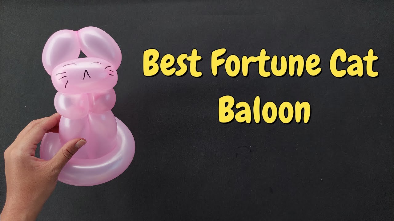 How to make best fortune cat balloon. balloon animals for beginners ...