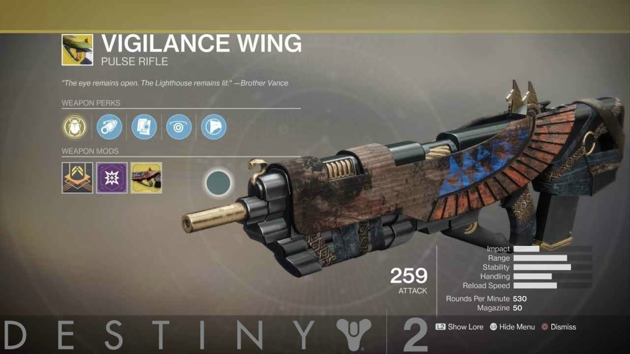 Destiny 2, Gambit, Exotic Weapons, Vigilance Wing Pulse Rifle - YouTube