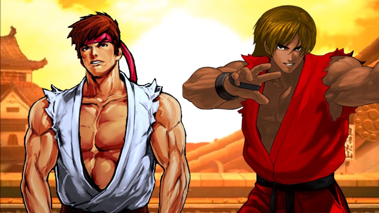 【KOF (SF) MUGEN】Ryu Hoshi VS Ken Masters Both edite by Ptzptz7 Voice ...