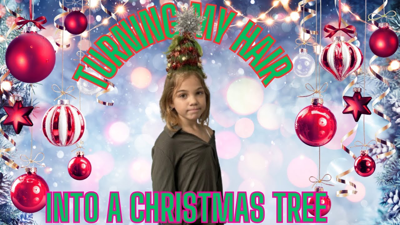 TURNING MY HAIR INTO A CHRISTMAS TREE! - YouTube