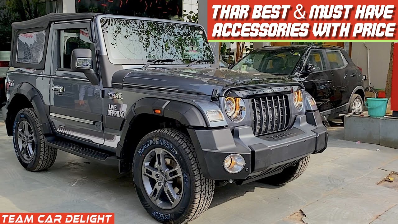 Mahindra Thar 2023 Top Model (Modified) - Walkaround Review with On ...
