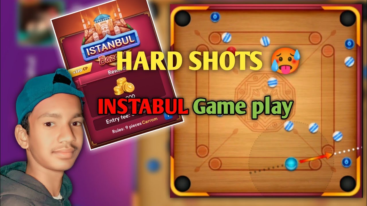 Hard shots 🥵 | Instabul Game play | carrom disc pool | carrom pool ...