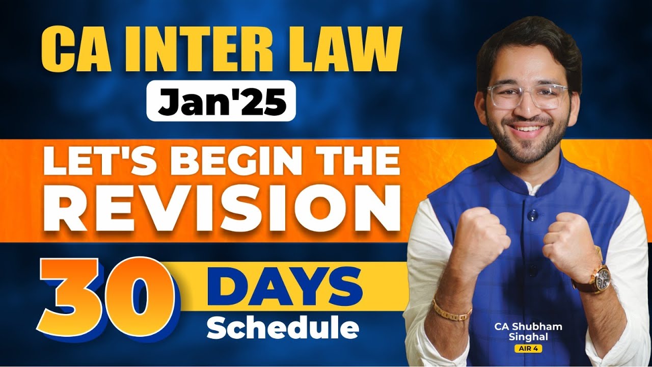 CA Inter Jan 2025 Detailed Planner - Law | Mock Test | DPQs | Revision ...