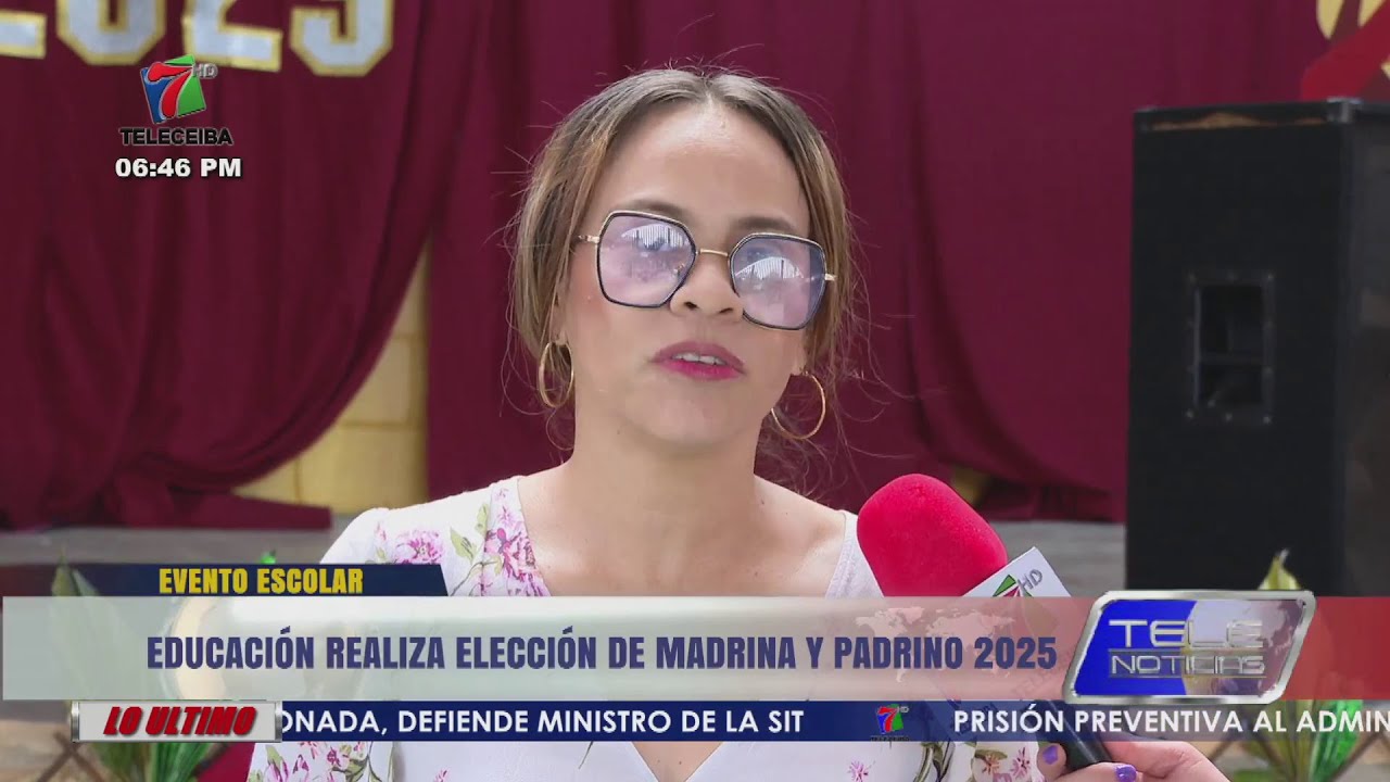 Educación realiza elección de Madrina y Padrino 2025 en La Ceiba. - YouTube