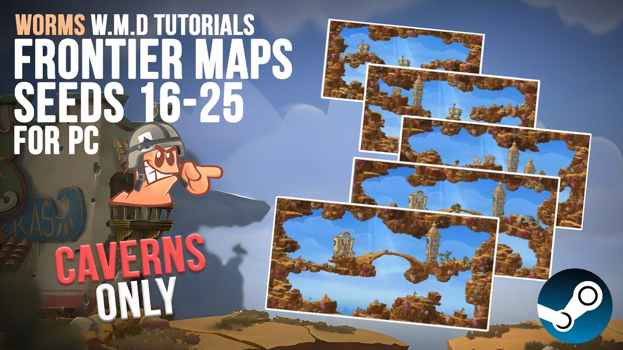 The Best Frontier Map Seeds for PC (16-25) 🗺️🖱️⌨️ - Caverns Only | Worms WMD Tutorials🎥 - YouTube