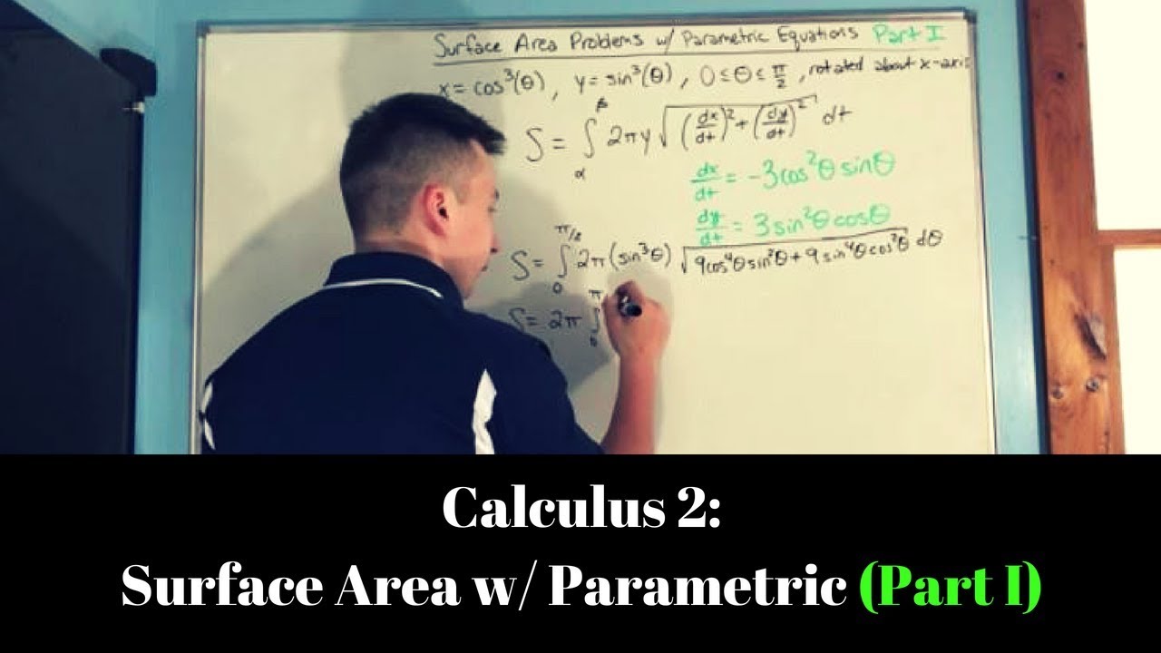 Calculus 2: Surface Area Problems w/ Parametric Equations (Part I ...