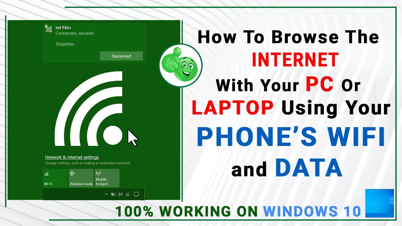 HOW TO BROWSE THE INTERNET WITH YOUR PC OR LAPTOP USING YOUR PHONE'S ...