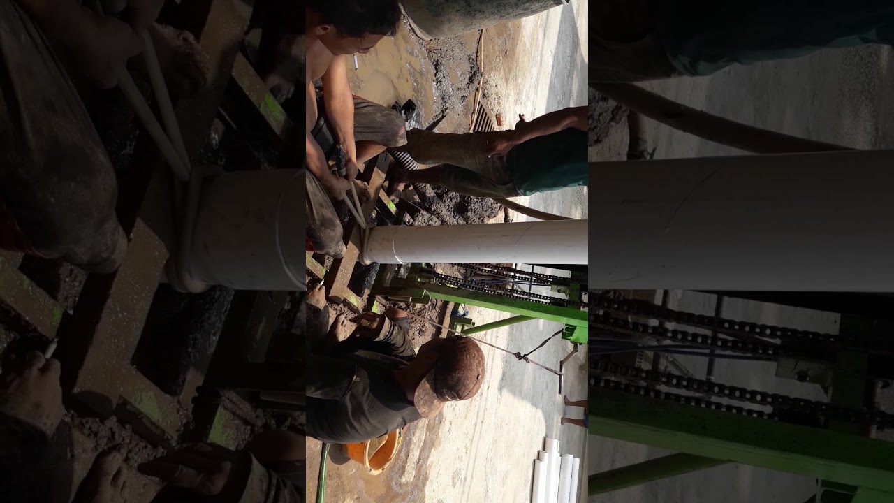 Cara memasukan casing 4in bor sumur - YouTube