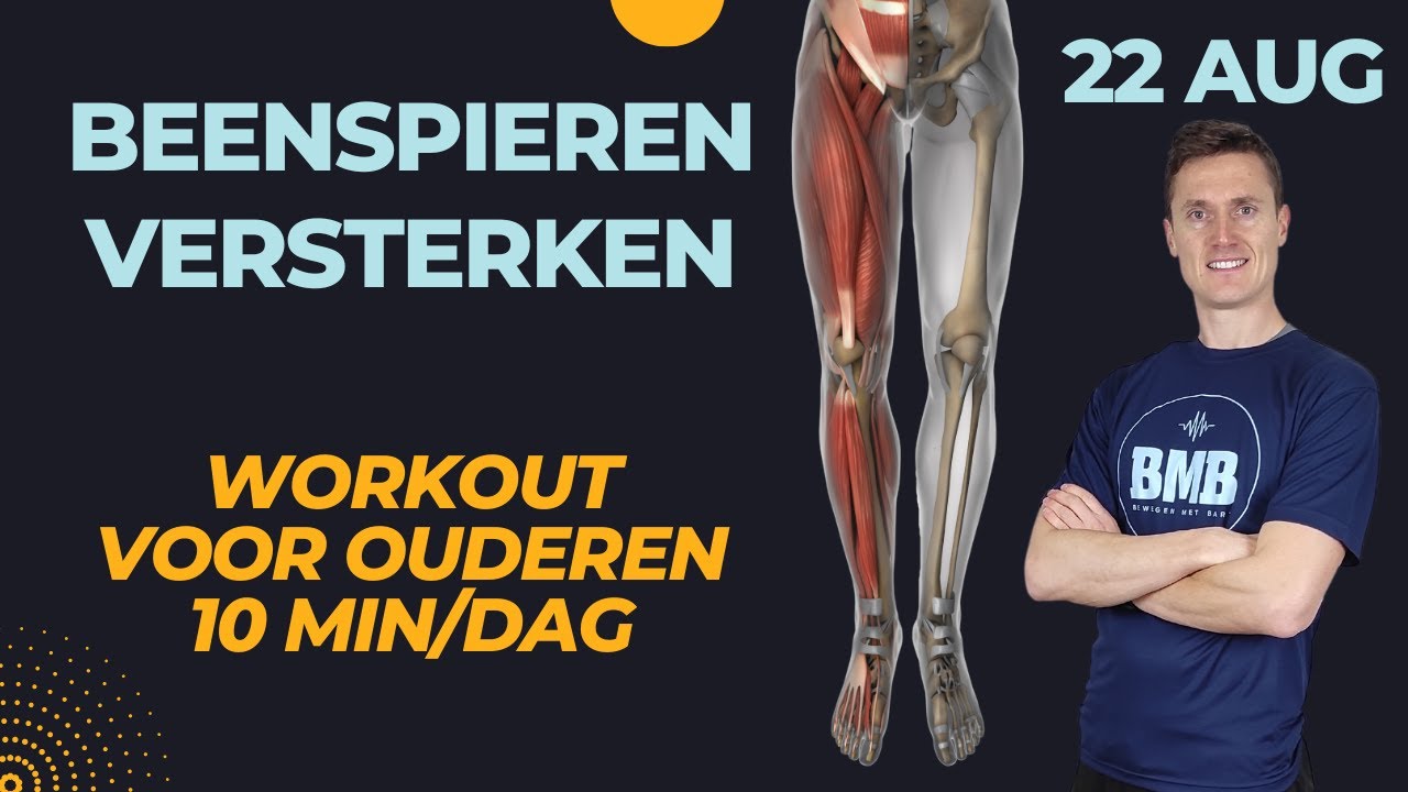 10 MIN BEENSPIEREN versterken voor OUDEREN (of beginners) - YouTube