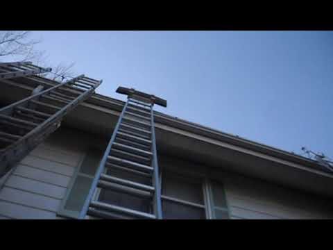Roof Shingle Hoist On Ladder - YouTube