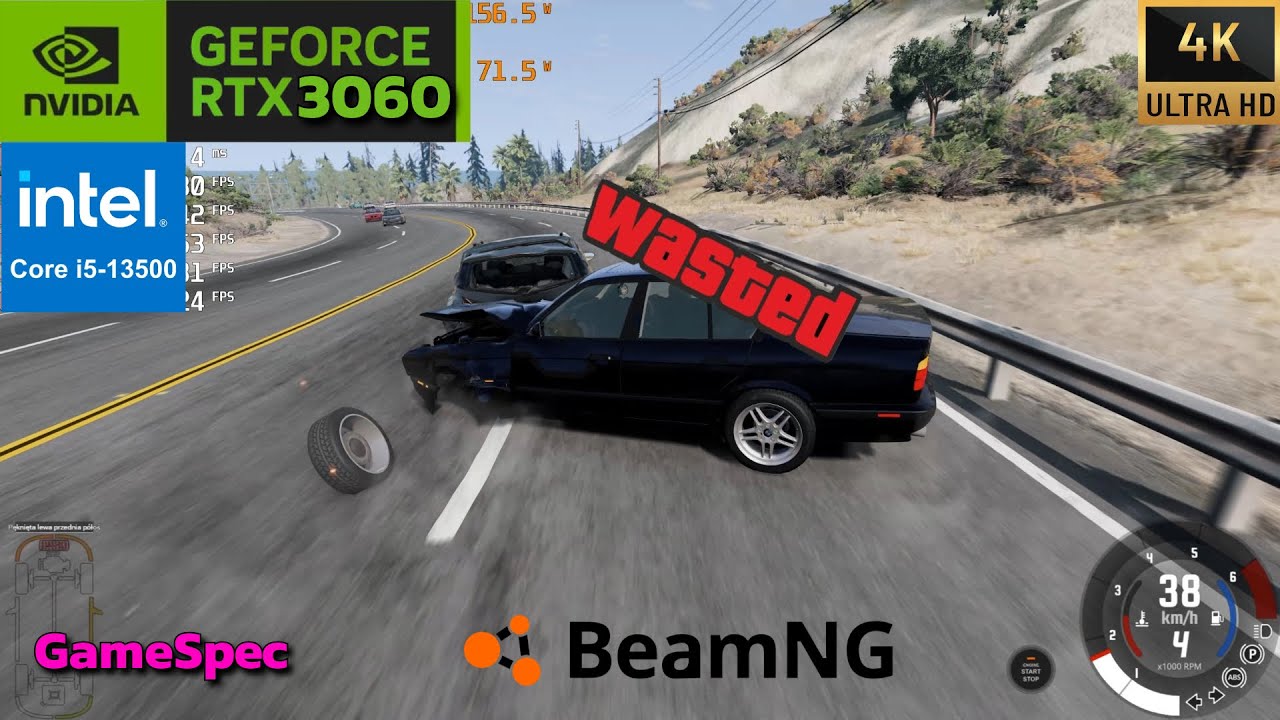 RTX 3060-12GB | i5-13500 | DDR5-32GB 5600MHz | 4K-(3840x2160p) -BeamNG ...