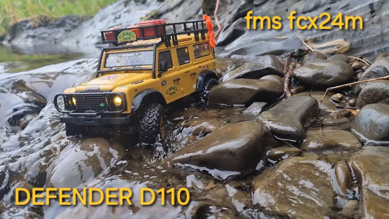 fms fcx24m defender d110 river side part 2. - YouTube