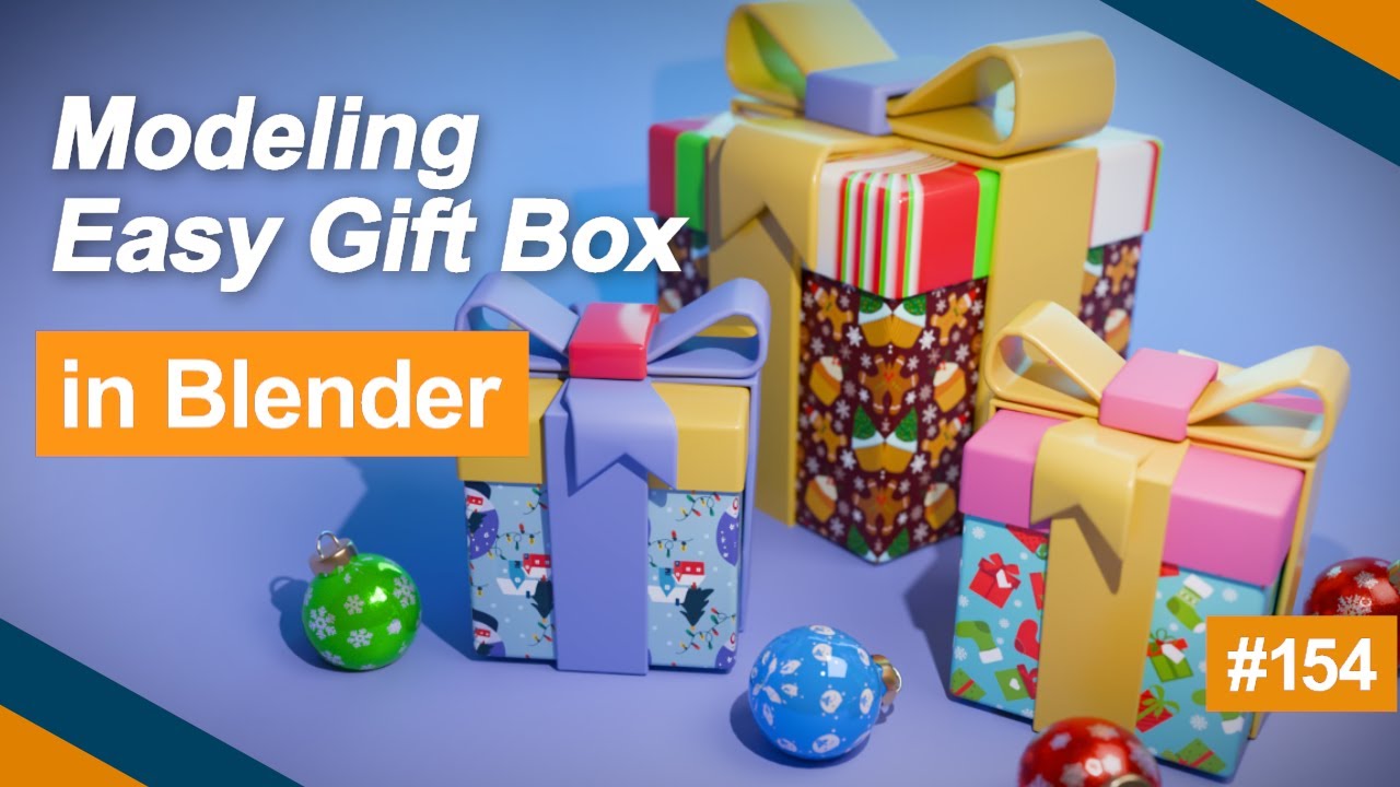 Modeling Simple Gift Box in Blender 154 - YouTube